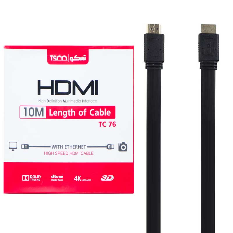 کابل TSCO TC 76 HDMI 4k 10m - بزرگترین فروشگاه اینترنتی کالای دیجیتال و لوازم جانبی